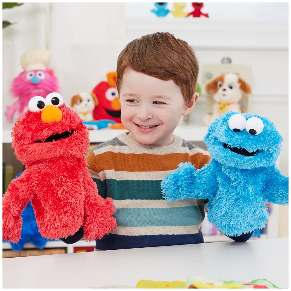 GUND Sesame Street Official Elmo Muppet Plush Hand Puppet, Premium Plush Toy for Ages 1 & Up, Red, 11”