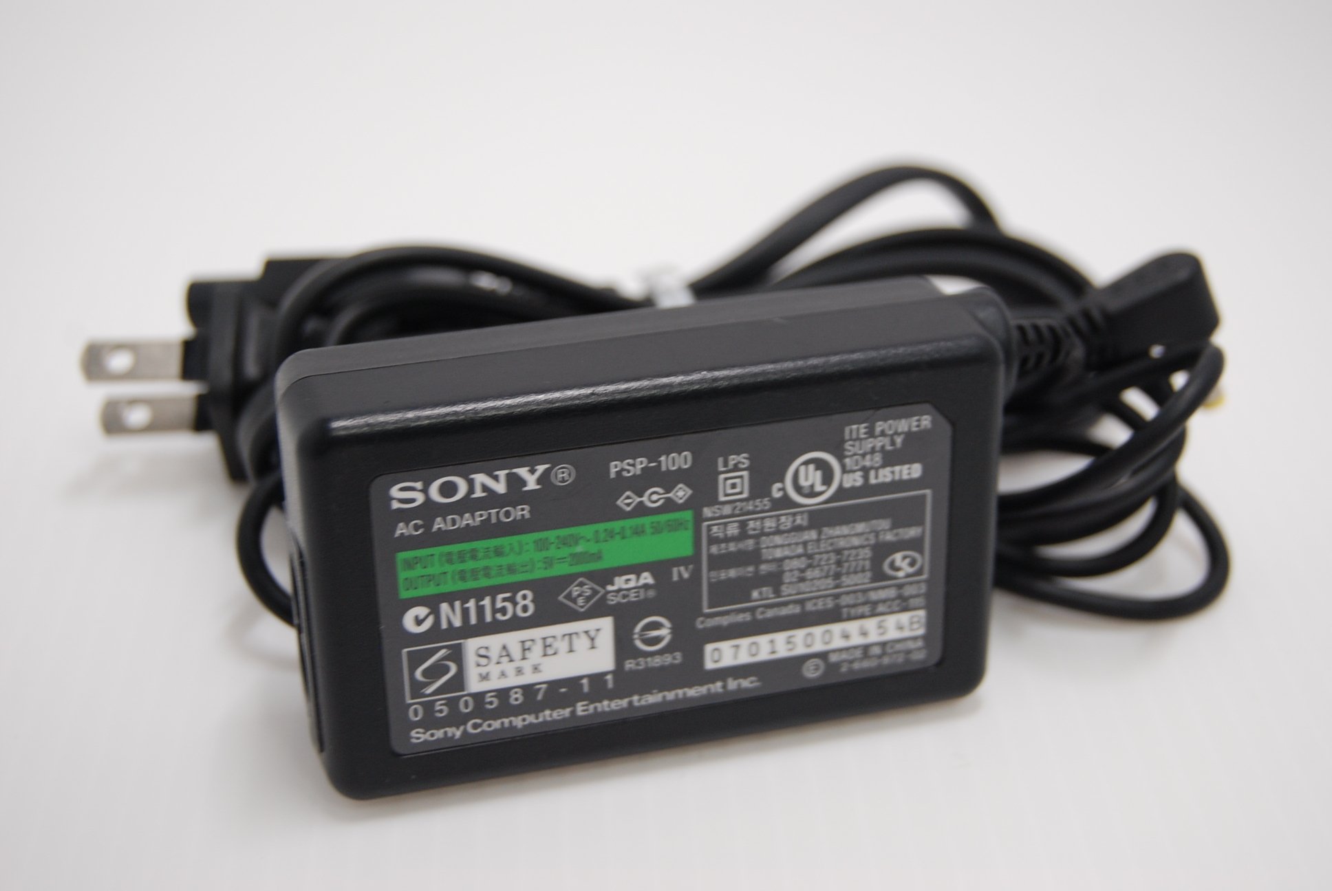 Psp 1000 2000 3000 AC Power Cable Adapter Home Wall Charger