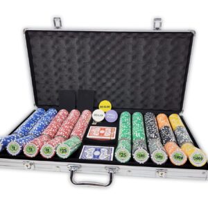 DA VINCI Set of of 750 Casino Del Sol 11.5 Gram Poker Chips with Case, Cards, Dealer Buttons and 2 Cut Cards