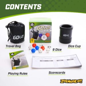 Zobmondo!! GOLO Golf Dice Game | for Golfers, Families, and Kids | Portable Fun Game for Home, Travel, Camping, Vacation, Beach | Award Winner