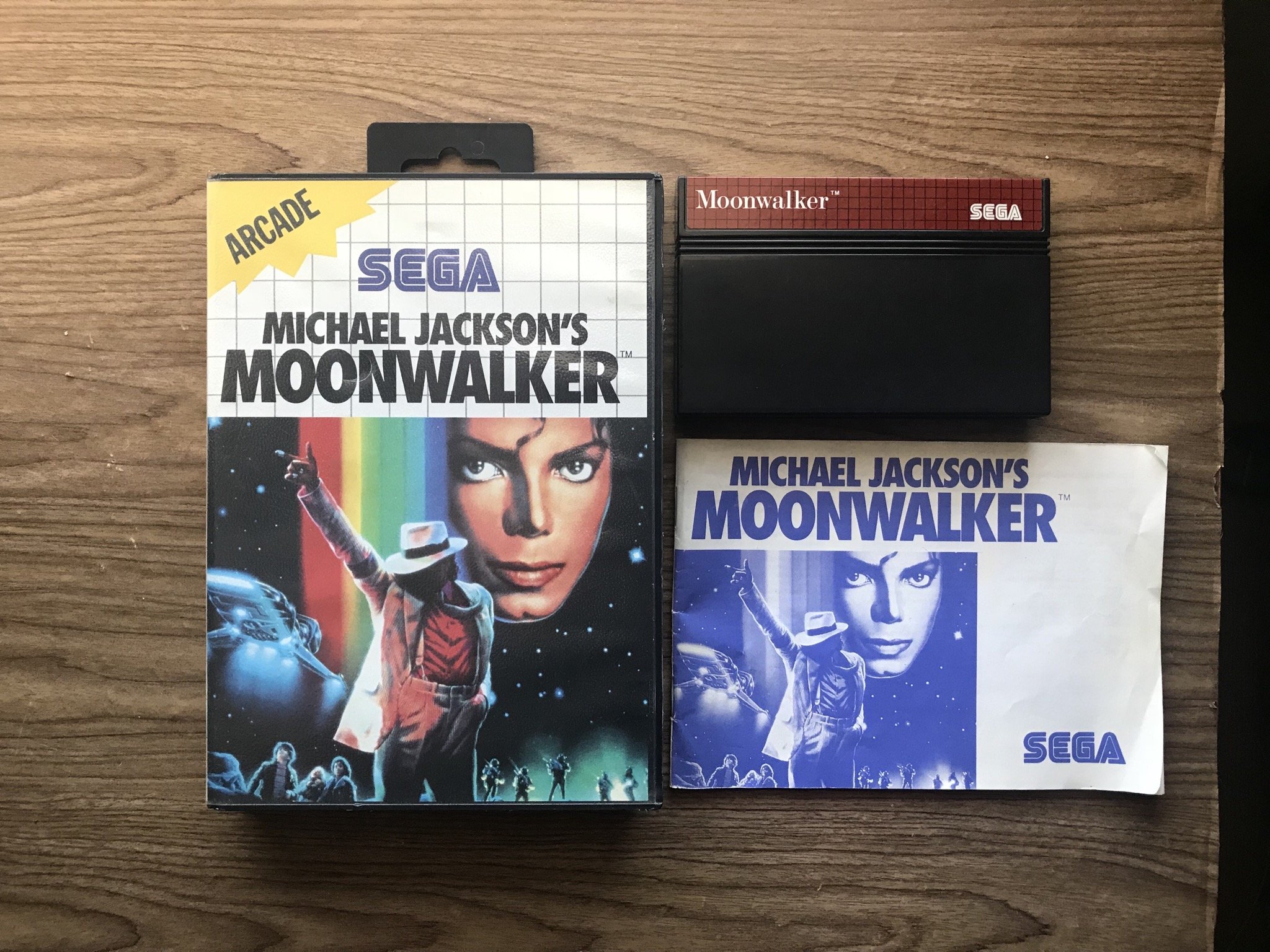 Michael Jackson’s Moonwalker for Sega Master (Complete with box and manual)