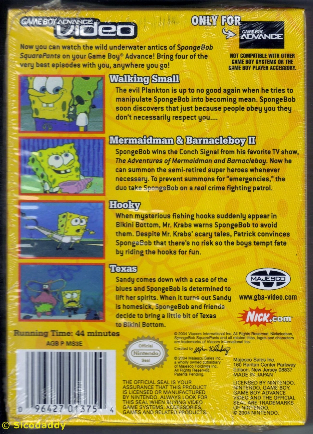 SpongeBob SquarePants Volume 3 - Game Boy Advance