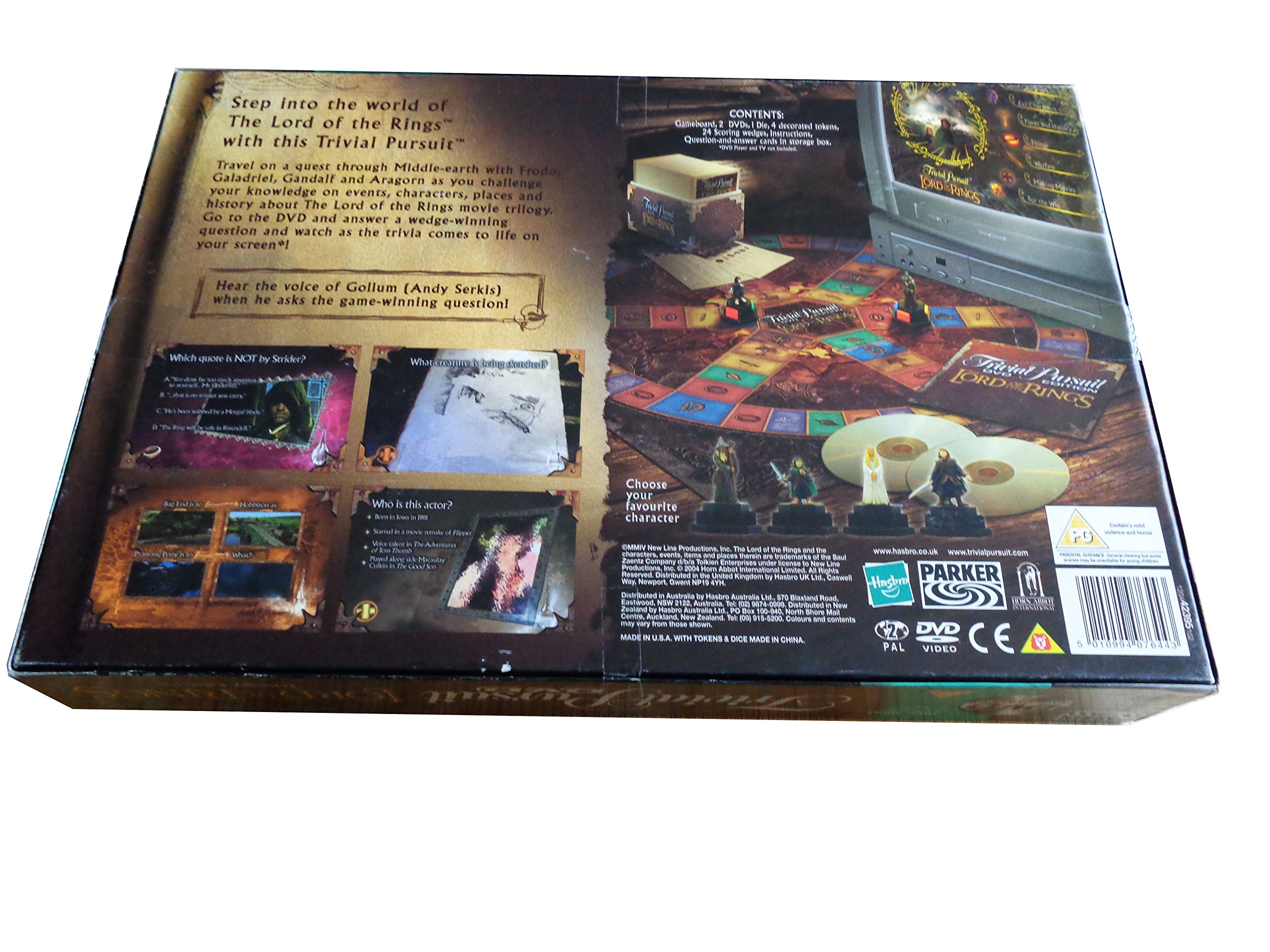 Hasbro Lord Of The Rings Trivial Pursuit - Dvd Game