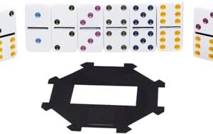 Pressman Double 6 Colored Dominoes, 5"