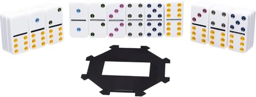 Pressman Double 6 Colored Dominoes, 5"