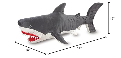 Melissa & Doug Giant Shark - Lifelike Stuffed Animal (over 3 feet long)