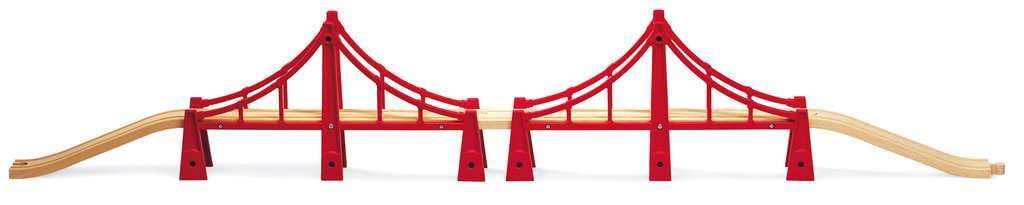 BRIO World - 33683 Double Suspension Bridge | Toy Train Set Accessory for Kids & Toddlers Age 3 and Up | Compatible with All BRIO Railway Sets | FSC Certified