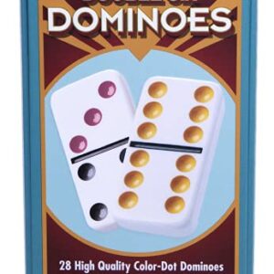 Pressman Double 6 Colored Dominoes, 5"