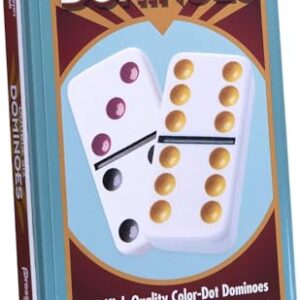 Pressman Double 6 Colored Dominoes, 5"