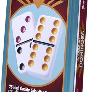 Pressman Double 6 Colored Dominoes, 5"