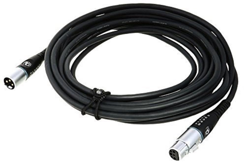 D'Addario Accessories Microphone Cable - XLR Cable - Shielded for Noise Reduction - XLR Male to XLR Female - Custom Series - 25 Feet/7.62 Meters - 1 Pack