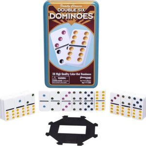 Pressman Double 6 Colored Dominoes, 5"