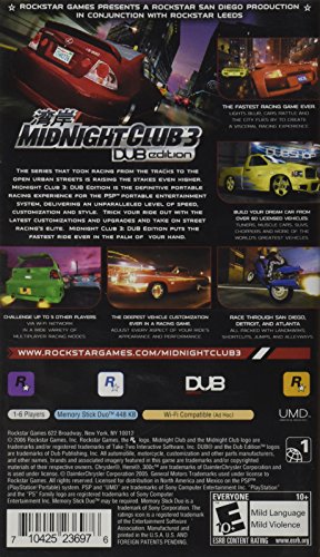 Midnight Club 3, Dub Edition, Sony PSP