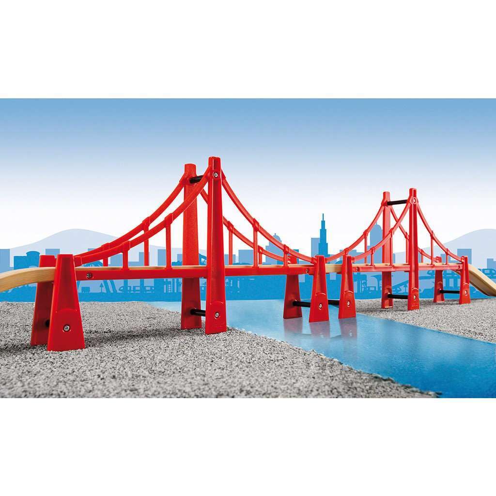 BRIO World - 33683 Double Suspension Bridge | Toy Train Set Accessory for Kids & Toddlers Age 3 and Up | Compatible with All BRIO Railway Sets | FSC Certified