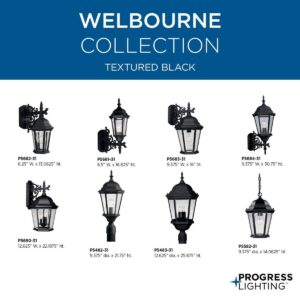 Progress Lighting P5682-31 Welbourne Outdoor, 6-1/2-Inch Width x 13-1/4-Inch Height, Black