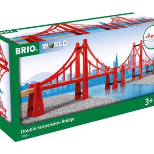 BRIO World - 33683 Double Suspension Bridge | Toy Train Set Accessory for Kids & Toddlers Age 3 and Up | Compatible with All BRIO Railway Sets | FSC Certified