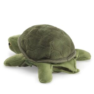 Folkmanis Baby Turtle Hand Puppet Green, 1 EA