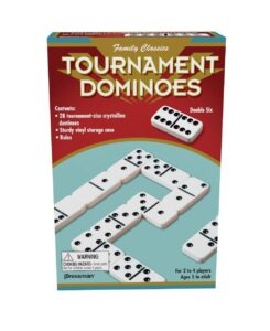 family classics tournament dominoes - double six crystalline tiles in storage case by pressman , 5"