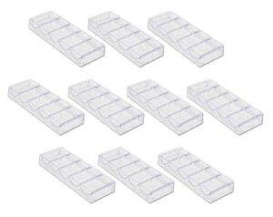 da vinci 10 clear acrylic stackable poker chip tray racks