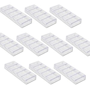 DA VINCI 10 Clear Acrylic Stackable Poker Chip Tray Racks