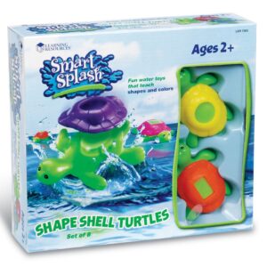 Learning Resources Shape Shell Turtles, Set of 8,Multi-color,5"