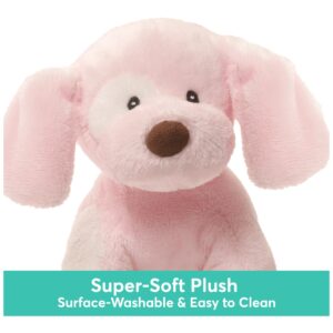 Baby GUND Spunky Barking Puppy Stuffed Animal Sound Toy, Animated Plush Sensory Toy with Sounds, for Babies and Newborns, Pink, 8”