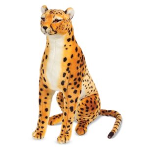 melissa & doug giant cheetah - lifelike stuffed animal (stands nearly 3 feet tall)