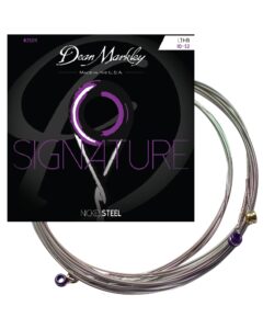 dean markley electric guitar strings nickel steel signature 6 string set. nickel wound guitar strings light top/heavy bottom, soft electric guitar strings for a superior tone and sustainability, 10-52, 2504 light top/heavy bottom gauge