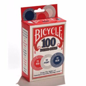 bicycle poker chips - 100 count with 3 colors