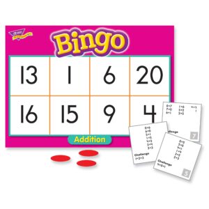 Trend Enterprises: Addition Bingo Game, Exciting Way for Everyone to Learn, Play 6 Different Ways, Great for Classrooms and at Home, 2 to 36 Players, for Ages 6 and Up