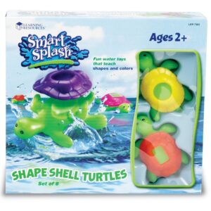 Learning Resources Shape Shell Turtles, Set of 8,Multi-color,5"