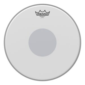 remo emperor x coated snare drumhead - bottom black dot™, 13"