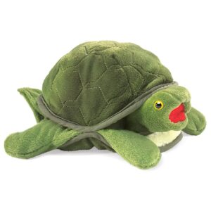 folkmanis baby turtle hand puppet green, 1 ea