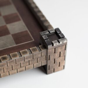 17.25" Fortress Chessboard with 1.5" Square, Tan & Brown