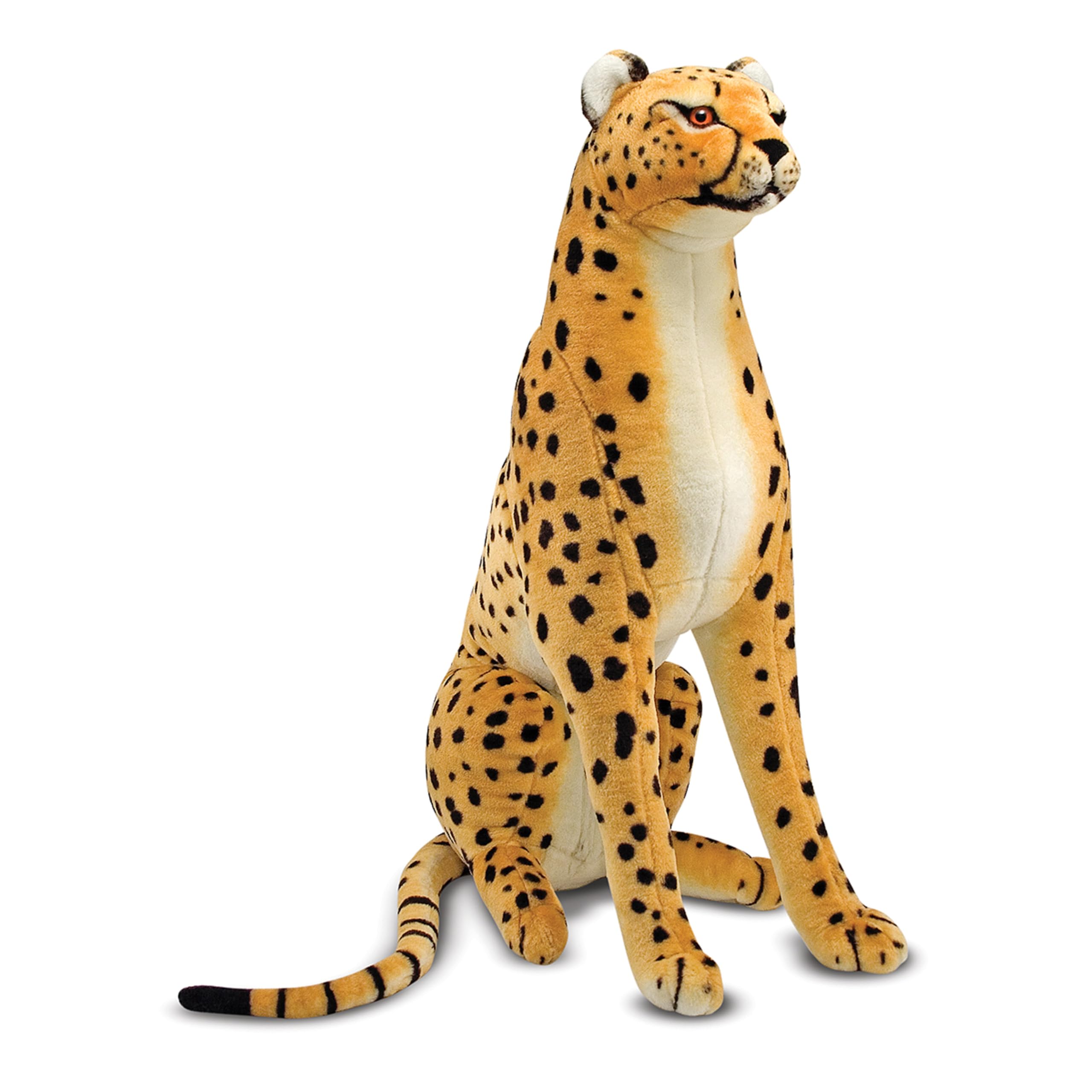 Melissa & Doug Giant Cheetah - Lifelike Stuffed Animal (Stands Nearly 3 Feet Tall)