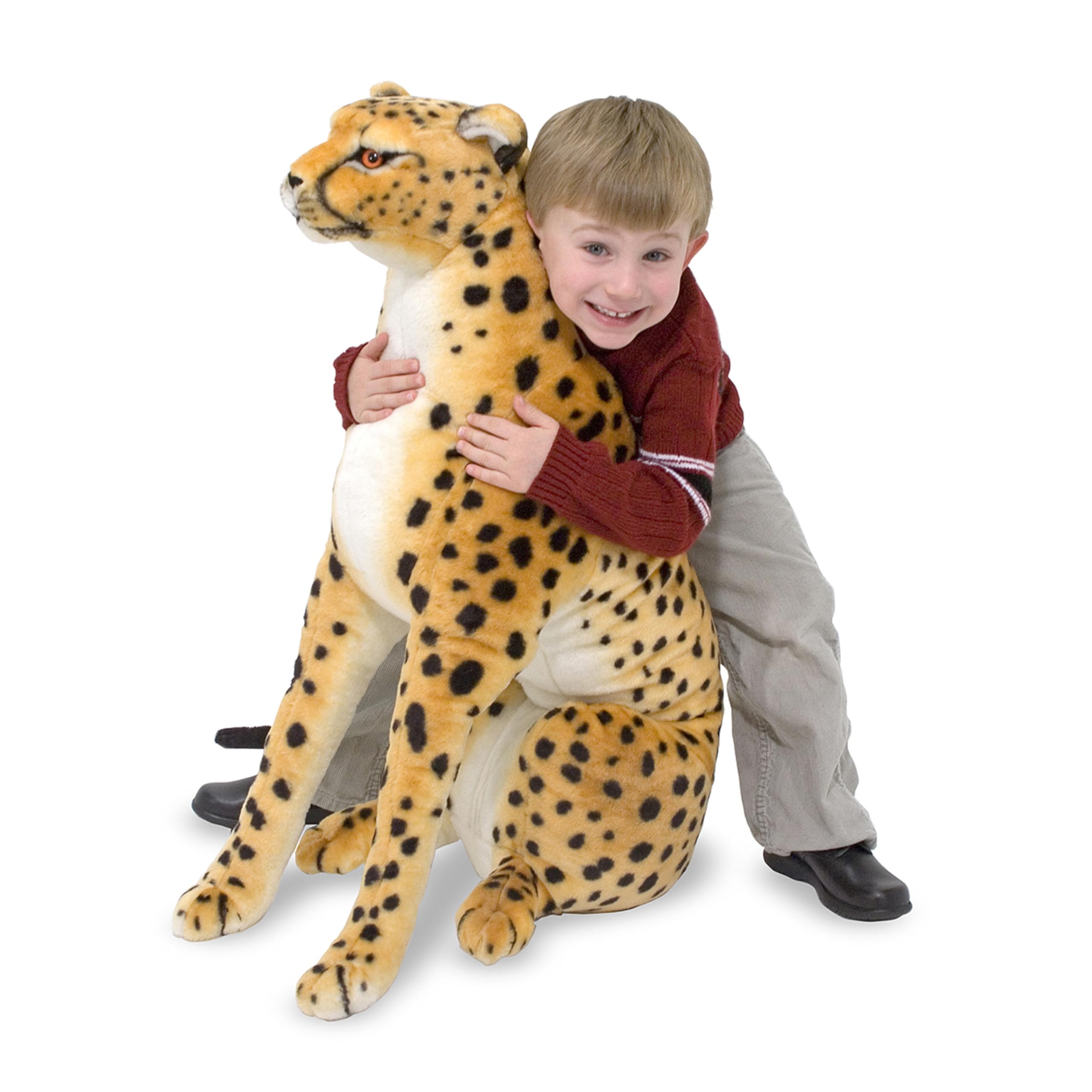 Melissa & Doug Giant Cheetah - Lifelike Stuffed Animal (Stands Nearly 3 Feet Tall)