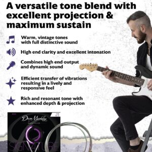 Dean Markley Electric Guitar Strings Nickel Steel Signature 6 String Set. Nickel Wound Guitar Strings Light Top/Heavy Bottom, Soft Electric Guitar Strings for a Superior Tone and Sustainability, 10-52, 2504 Light Top/Heavy Bottom Gauge