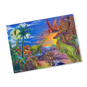 melissa & doug land of dinosaurs jigsaw puzzle (60 pcs) - fsc-certified materials