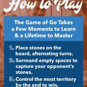 Go Game Set 12 Inch - Traditional Go Set with Pull-Out Storage Drawers, Portable Wood Veneer Goban, Strategy Board Games for Adults, Go Board Game by WE Games