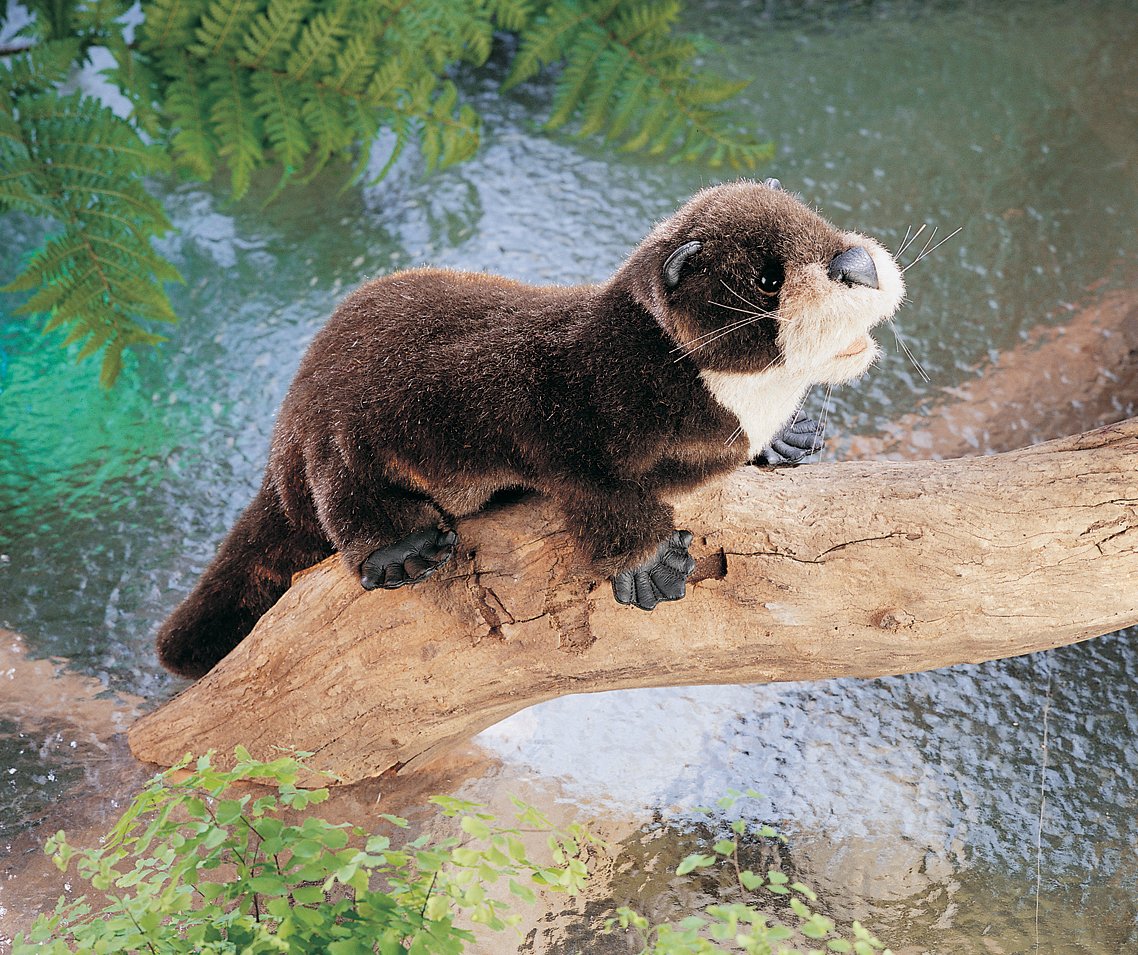 Folkmanis River Otter Hand Puppet, Brown, 1 EA