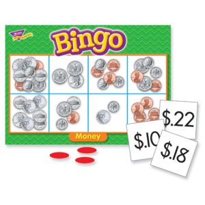 Trend Enterprises: Money Bingo Game, Exciting Way for Everyone to Learn, Play 6 Different Ways, Great for Classrooms and at Home, 3 to 36 Players, for Ages 5 and Up