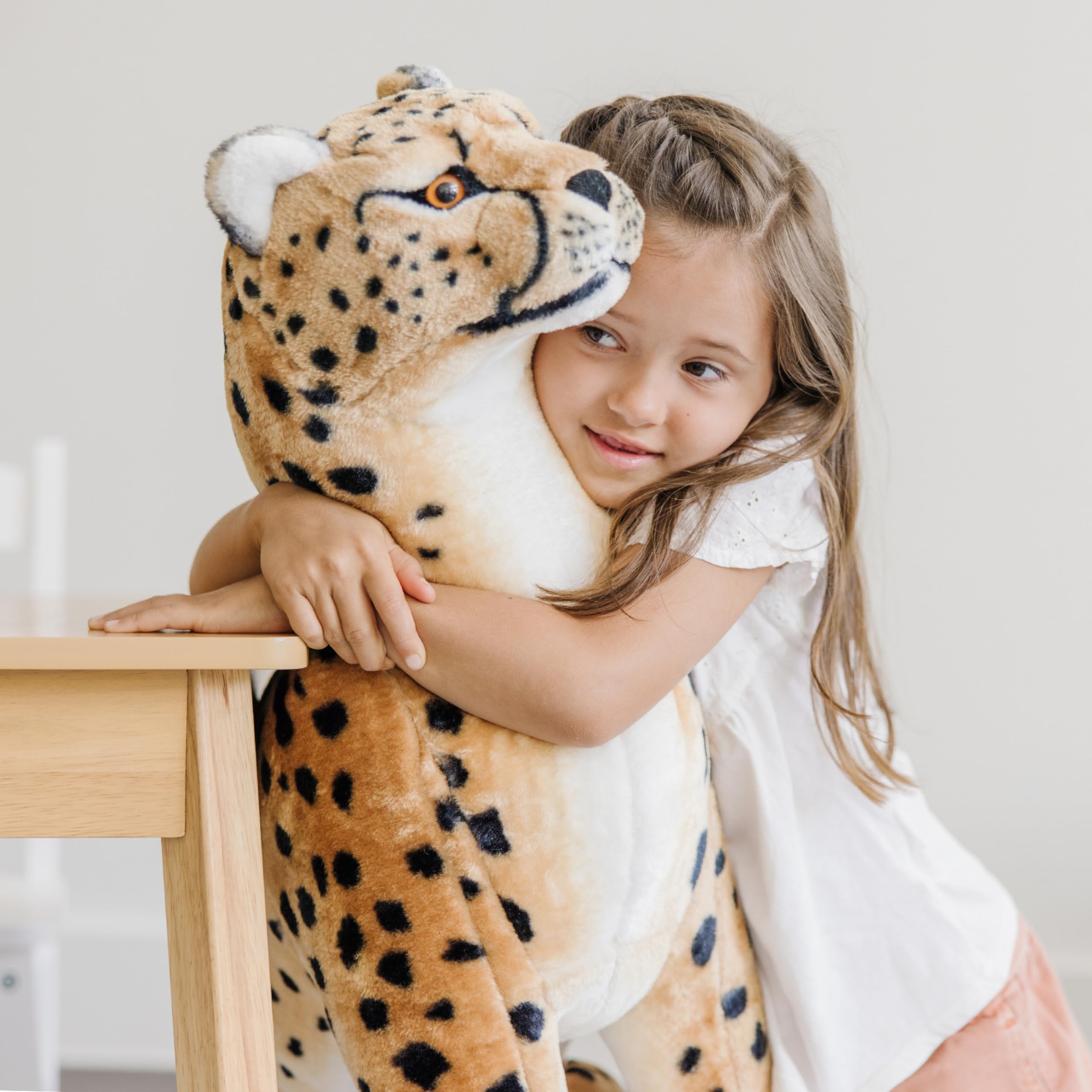 Melissa & Doug Giant Cheetah - Lifelike Stuffed Animal (Stands Nearly 3 Feet Tall)