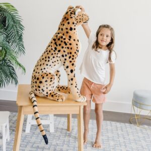 Melissa & Doug Giant Cheetah - Lifelike Stuffed Animal (Stands Nearly 3 Feet Tall)