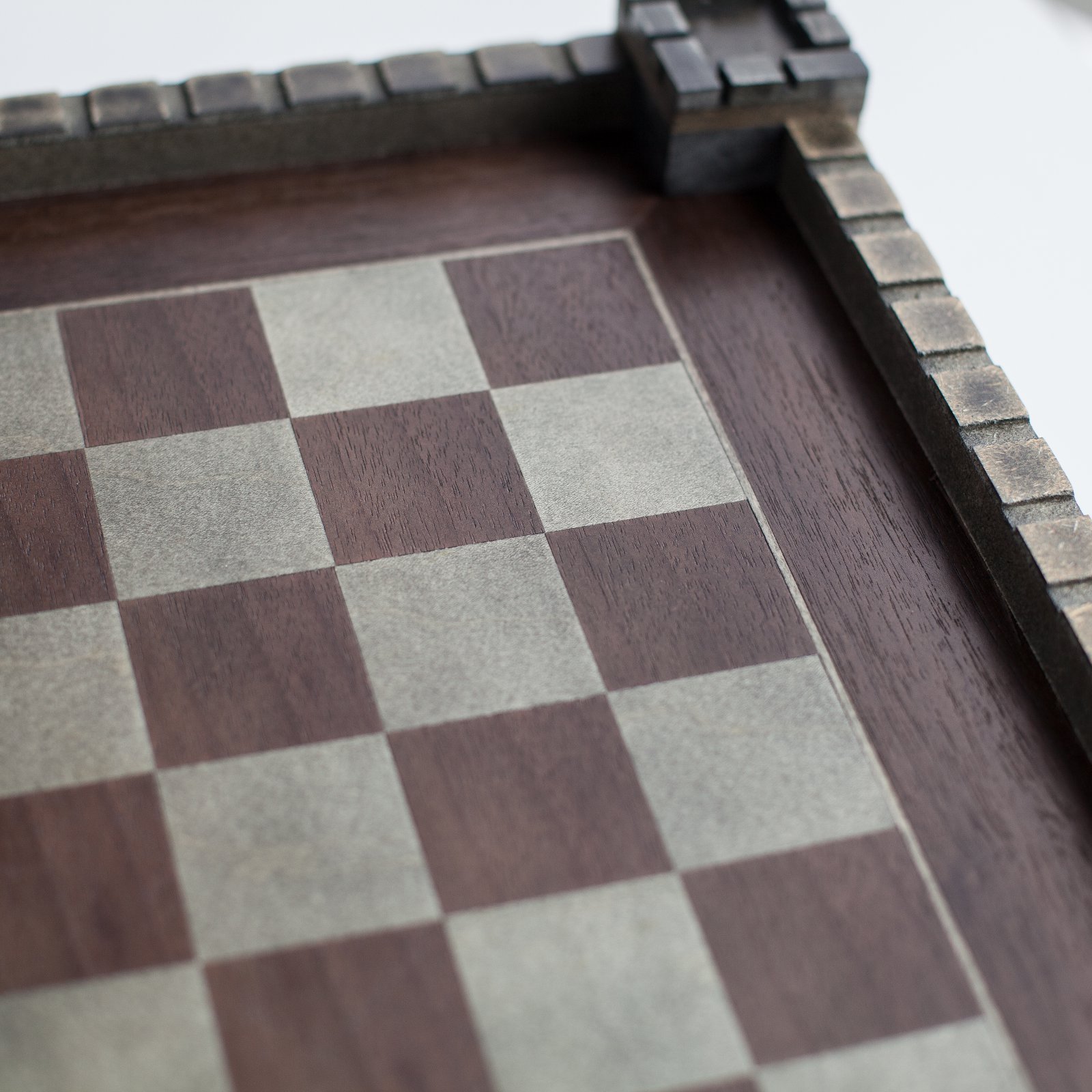 17.25" Fortress Chessboard with 1.5" Square, Tan & Brown