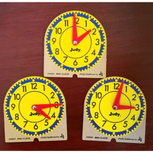 Carson Dellosa 12 Mini Judy Clocks Set, 4" x 4" Learning Clock for Kids Ages 4-8, Kids Analog Clock for Teaching Time, Teaching Time Activity Set for Schools, Homeschool and Daycare