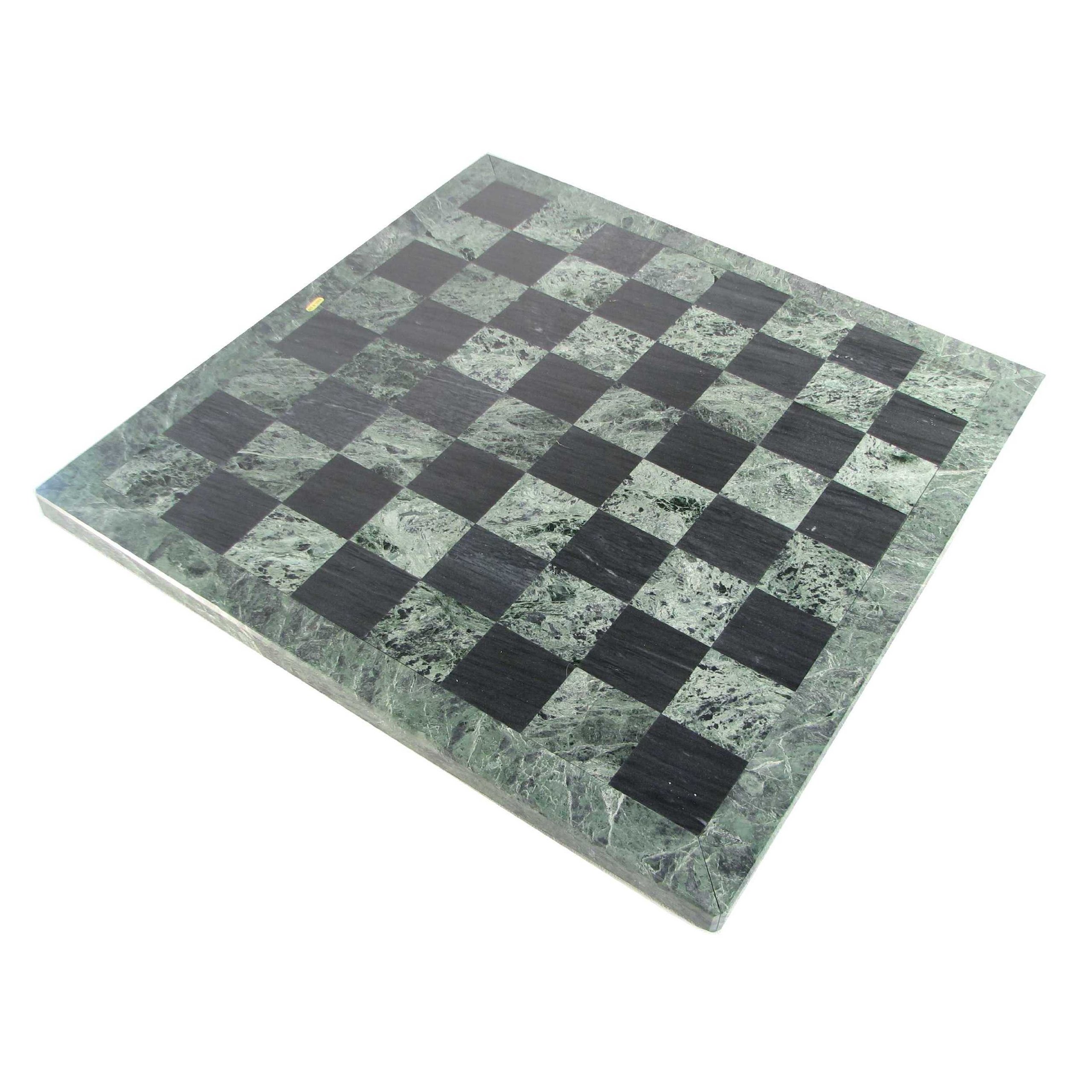 CHH Imports 16 Inch Black and Green Marble Chess Set