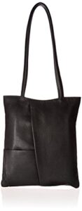 derek alexander ns shopper bag with 2 front pockets, black, one size