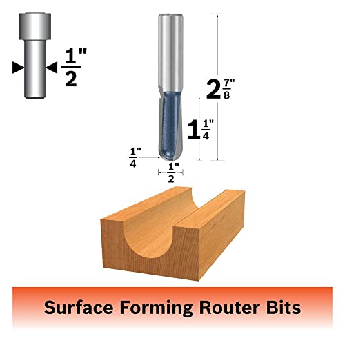 Bosch 85449M 1/4 In. x 1/2 In. Carbide Tipped Extended Round Nose Bit