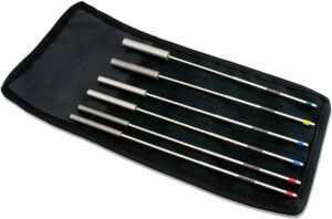 grover pro percussion tubular 6-piece triangle beater set with case