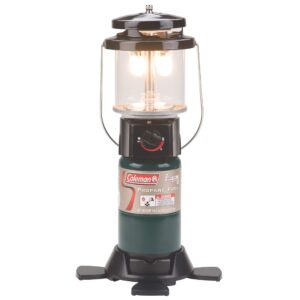 coleman 1000 lumens deluxe propane lantern, gas lantern with adjustable brightness, pressure control, carry handle, and mantles included